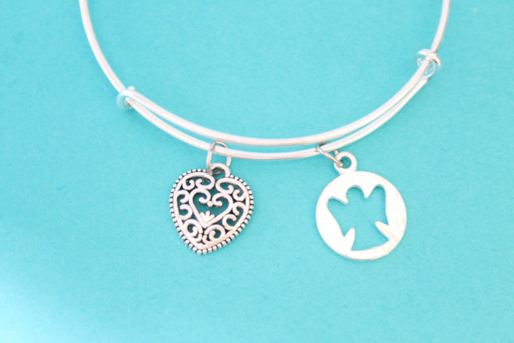 Guardian angel bangle on a Silver adjustable Bangle / Collectable ...